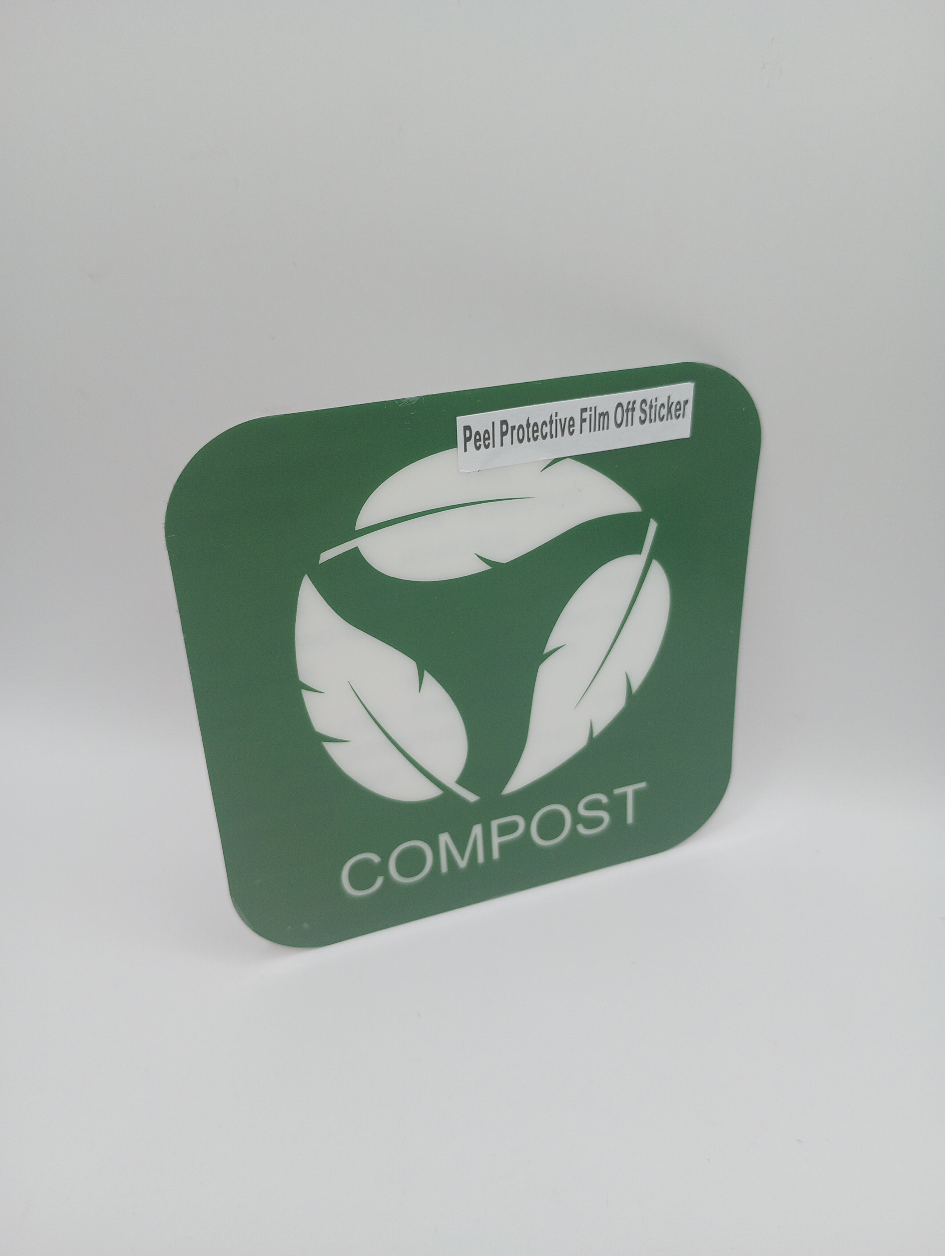 Spy Spot Green Compost Vinyl Decal, 3.5 x 3.5 Water Resistant Heavy Du