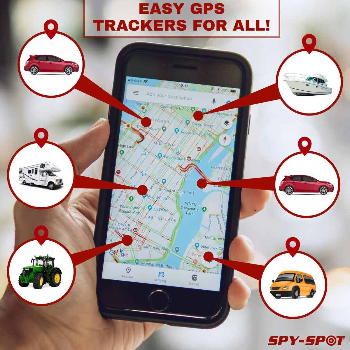 Spy Spot GB130MG Mounted GPS Tracker 4G LTE Vehicle Tracker